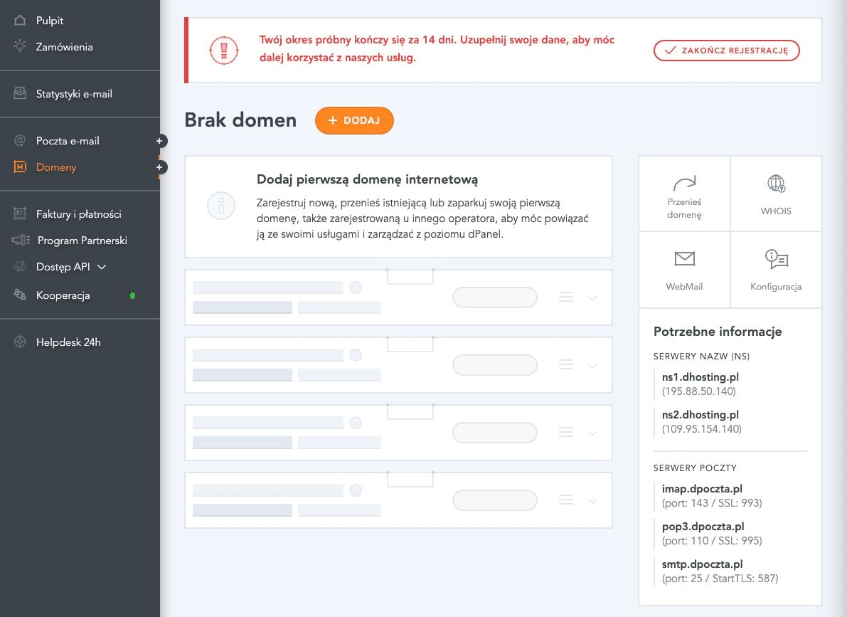 Poczta Biznesowa e-mail dhosting.pl - opinie. Warto?